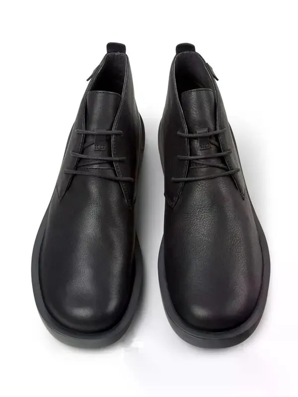Camper Leather Lace-up Boots - Black