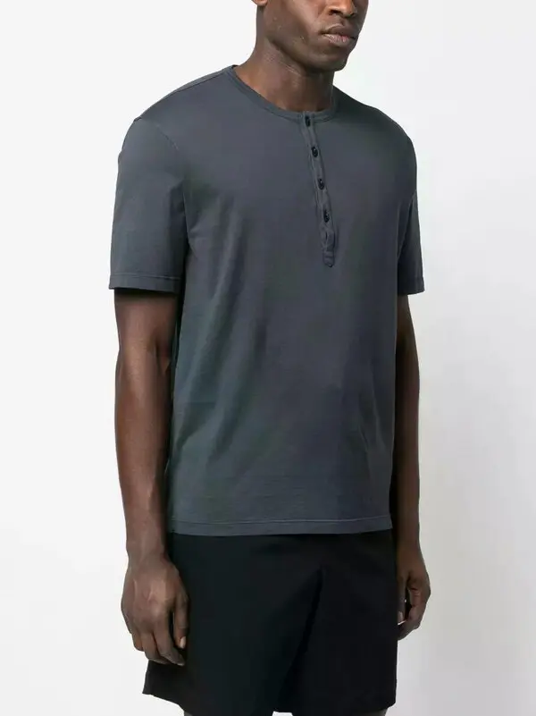 TEN C Cotton Henley T-shirt