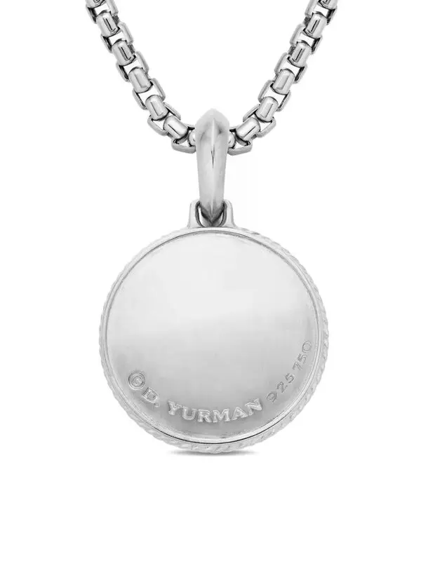 David Yurman 18kt Yellow Gold And Sterling Maritime Compass Diamond Amulet