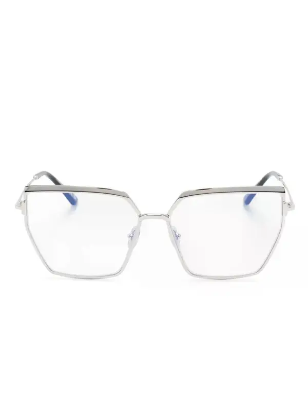 TOM FORD Geometric Frame Eyeglasses - Silver