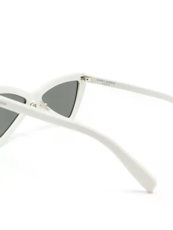 Saint Laurent Geometric Frame Sunglasses - White