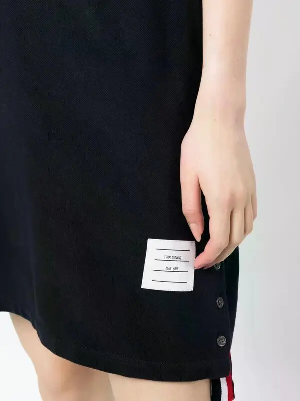 Thom Browne Stripe-detailing Piqué Polo Dress