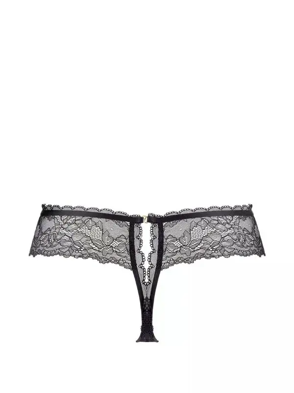 MAISON CLOSE Le Petit Secret Open Thong - Black