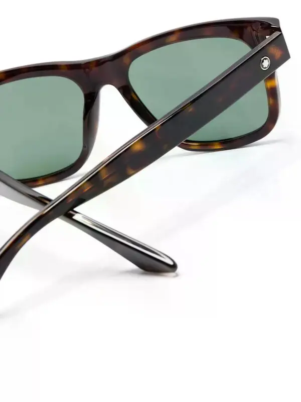 Montblanc Tortoiseshell Square-frame Sunglasses - Brown