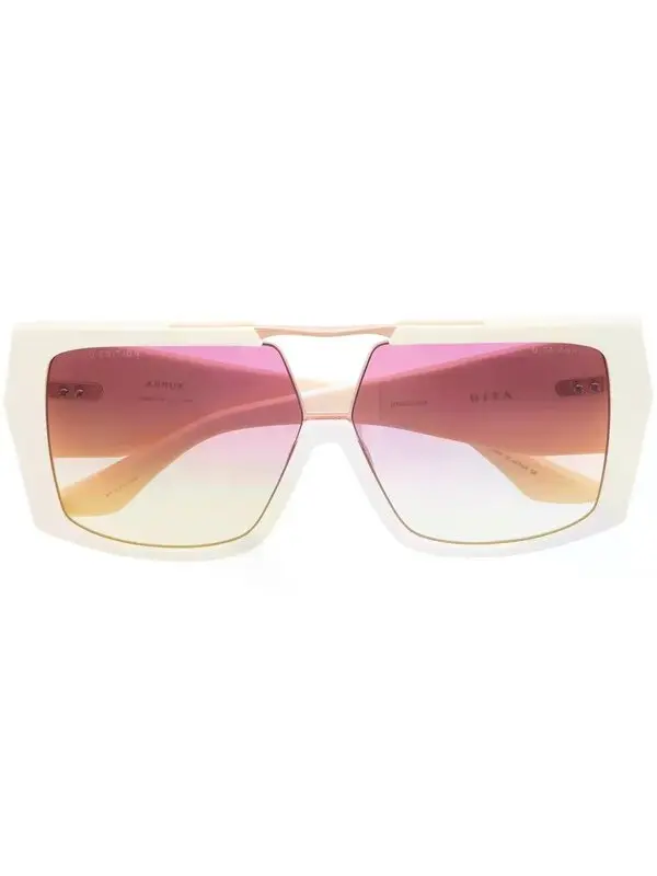Dita Abrux Square-frame Sunglasses - Neutrals