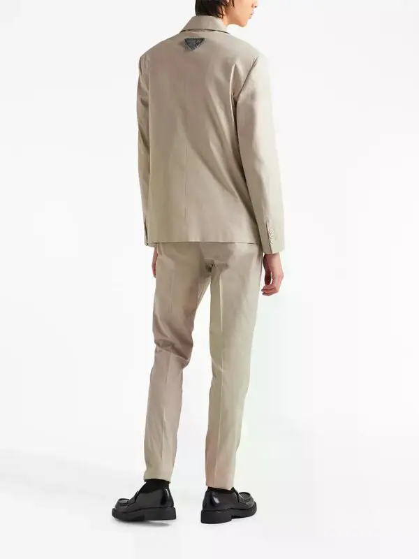 Prada Triangle Logo Single-breasted Blazer