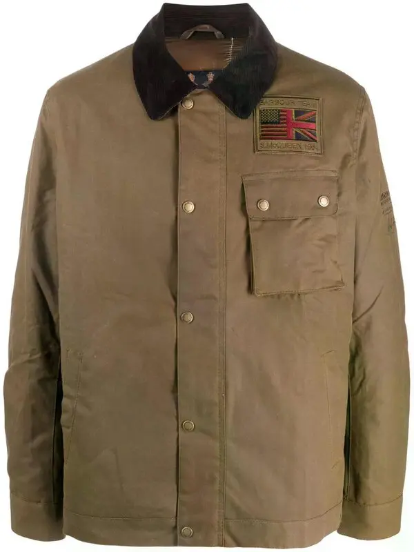 BARBOUR INTERNATIONAL Logo-patch Cotton Shirt Jacket
