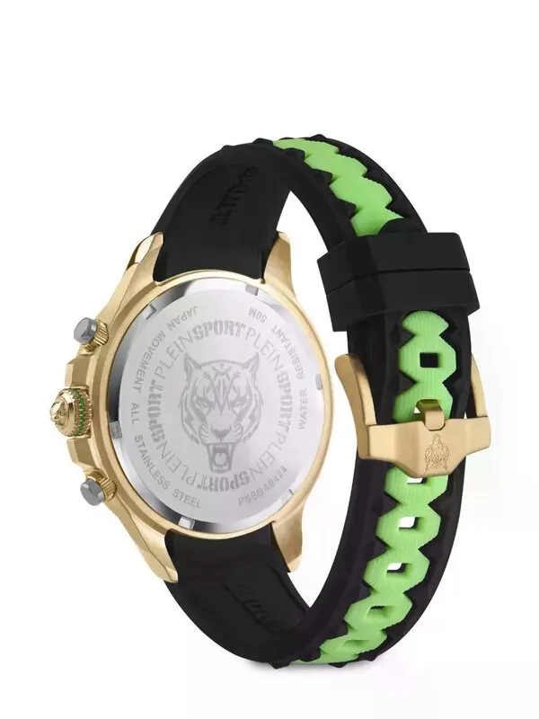 PLEIN SPORT Chronograph Watch With Stainless Steel Case And Rubber Strap