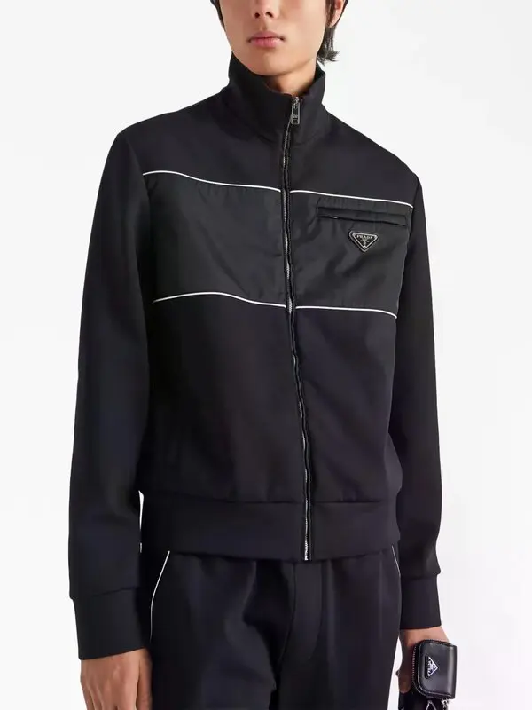 Prada Re-nylon Panelled Zip-up Jacket