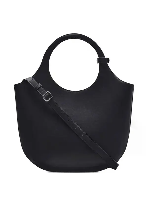 COURREGES Calf Leather Midi Bag - Black