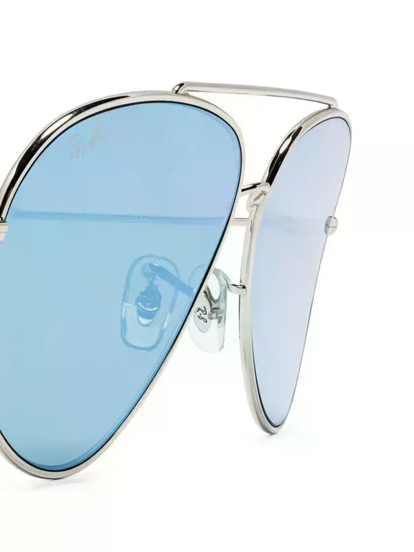 Ray-ban Aviator Reverse Sunglasses With -tone Metal Frame - Silver