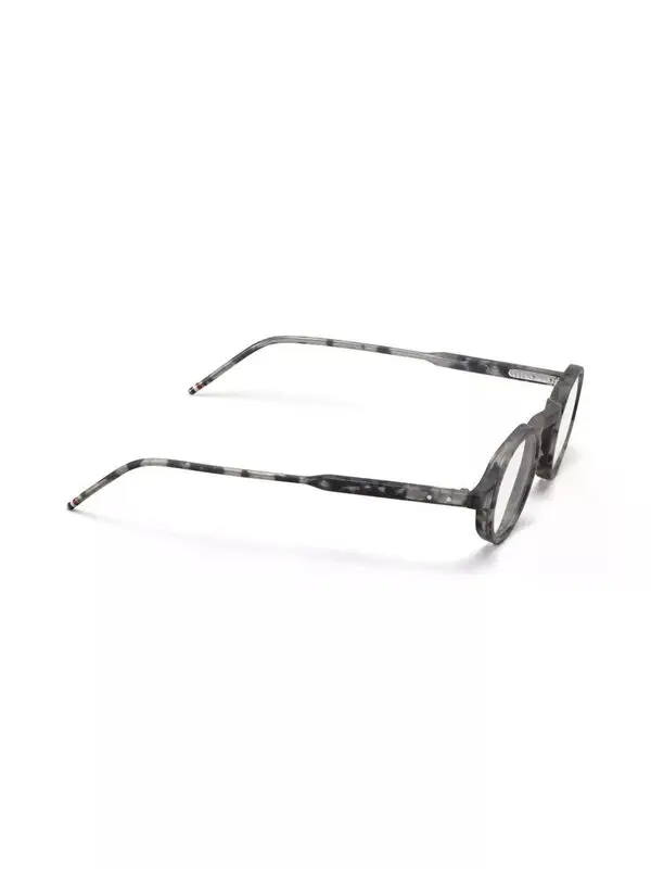 Thom Browne Marbled Round-frame Glasses - Grey