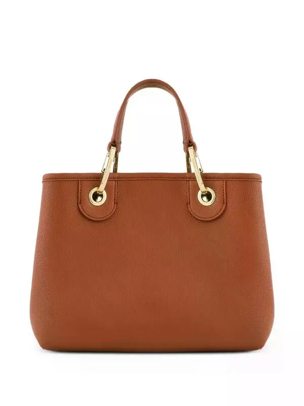 Emporio Armani Leather Tote Bag - Brown