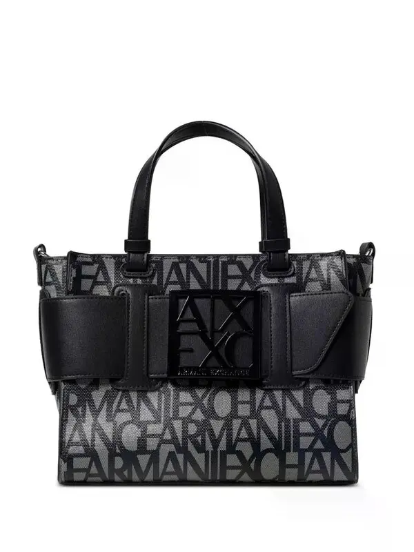 Armani Exchange Logo Plaque Tote Bag