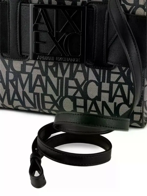 Armani Exchange Logo Plaque Tote Bag