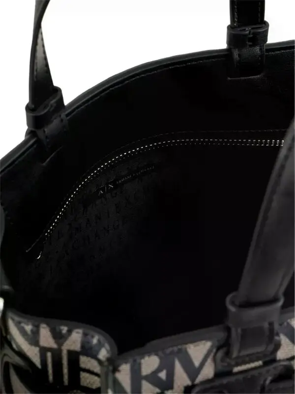 Armani Exchange Logo Plaque Tote Bag