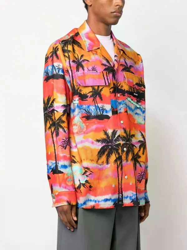 Palm Angels Psychedelic Palms-print Shirt
