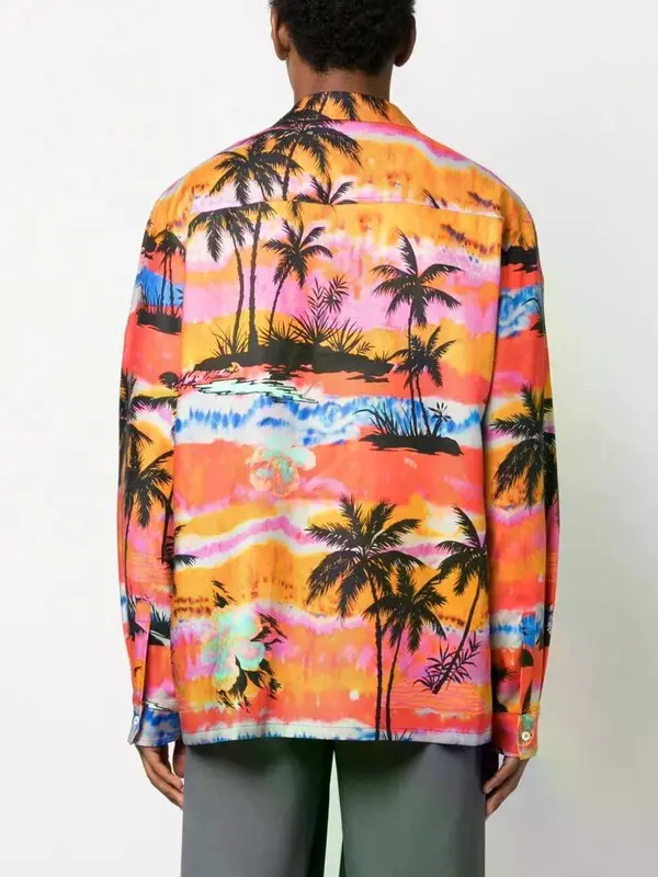 Palm Angels Psychedelic Palms-print Shirt