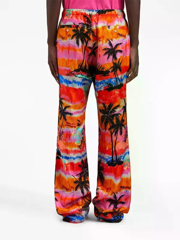 Palm Angels Psychedelic Palms Wide-leg Trousers