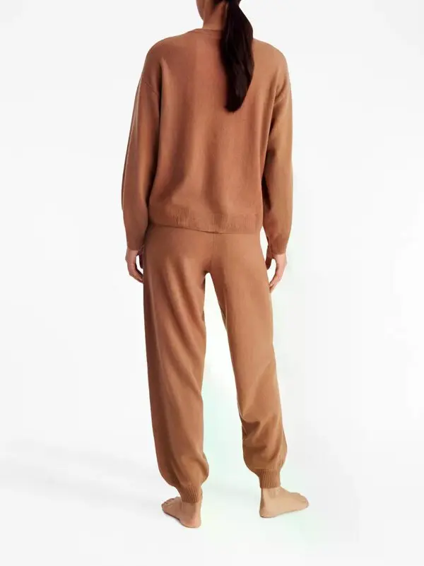 ERES Logo Embroidered Wool-cashmere Blend Jumper - Brown