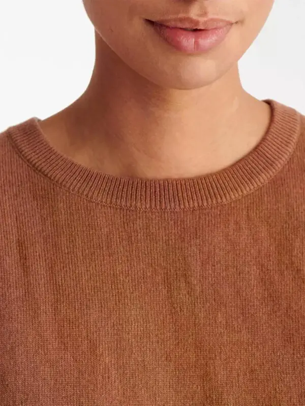 ERES Logo Embroidered Wool-cashmere Blend Jumper - Brown