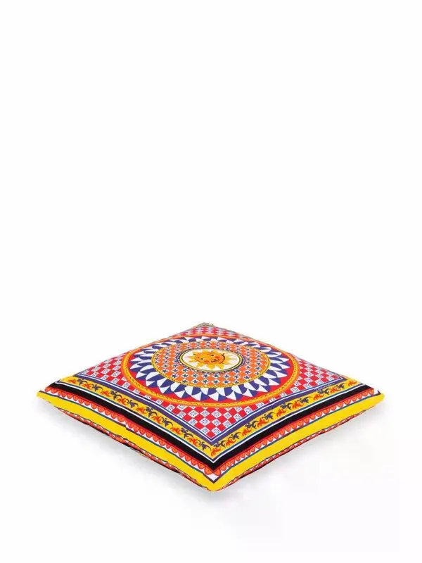 Dolce & Gabbana Small Carretto-print Duchesse Cotton Cushion
