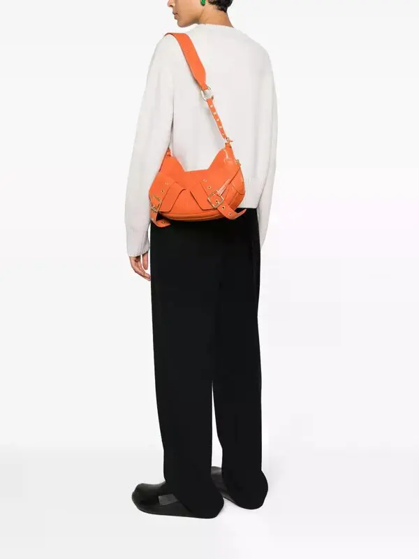 BIASIA Leather Shoulder Bag - Orange