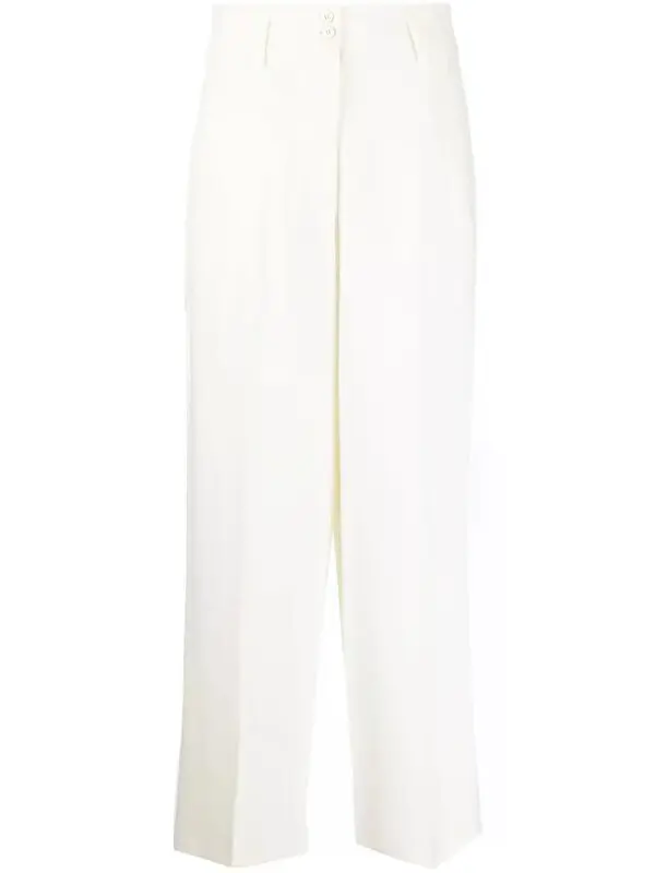 Alberto Biani Wide-leg Tailored Trousers - White