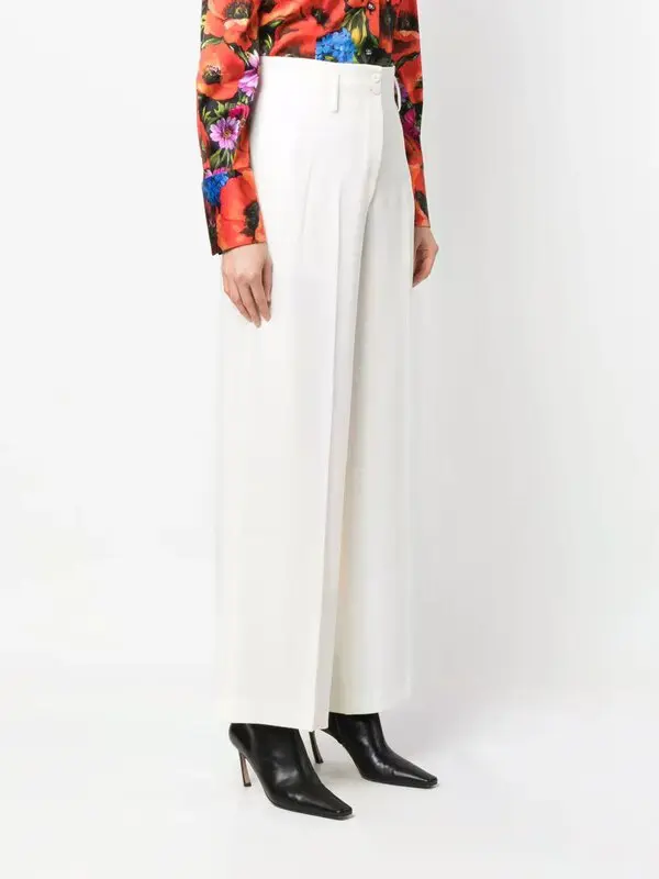 Alberto Biani High-waisted Wide-leg Tailored Trousers
