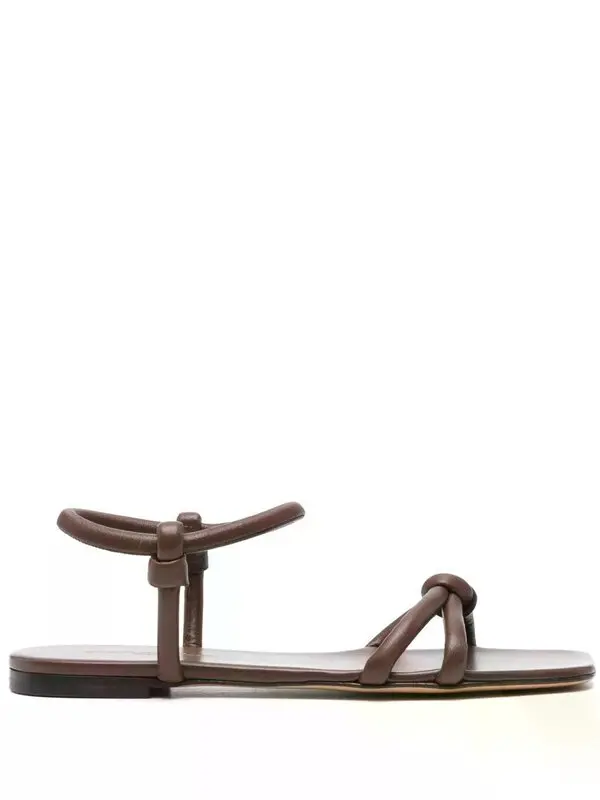 GIANVITO ROSSI Juno Leather Sandals - Brown