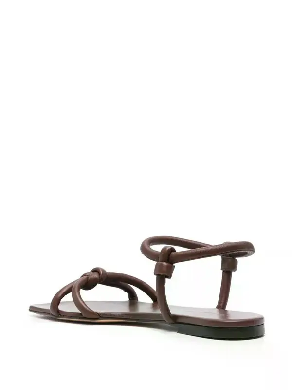 GIANVITO ROSSI Juno Leather Sandals - Brown