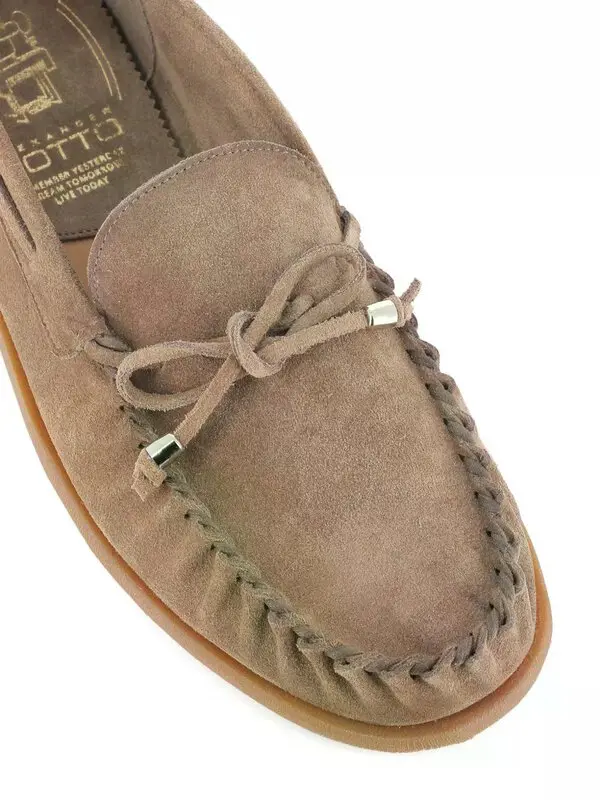 ALEXANDER HOTTO Taupe Suede Moccasin Shoes