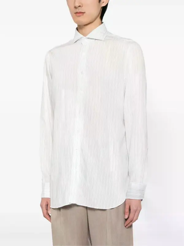 LARDINI Striped Button-up Shirt