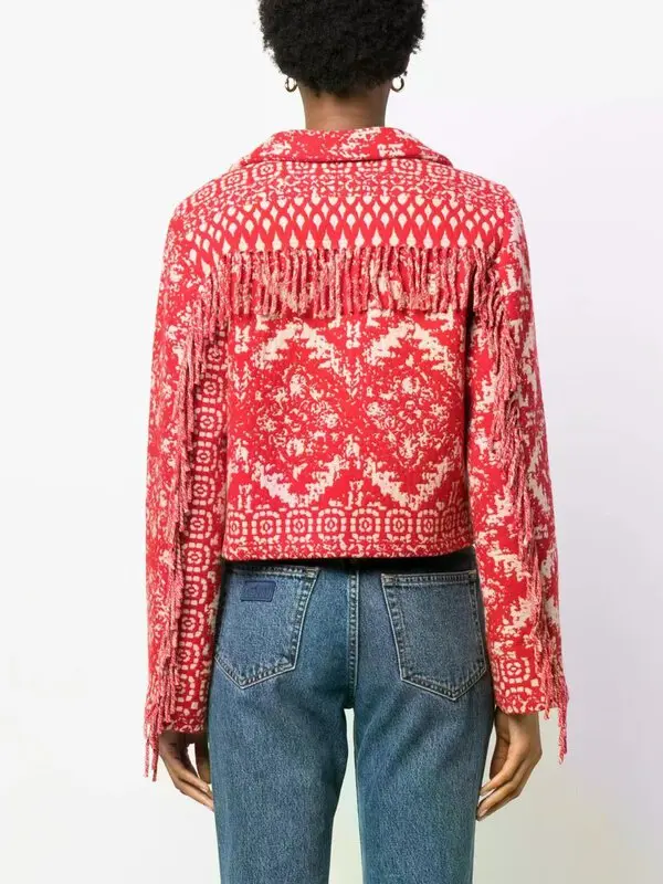 FORTE_FORTE Jacquard Fringed Jacket
