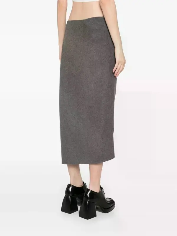 JNBY Asymmetric Draped Wool Blend Skirt