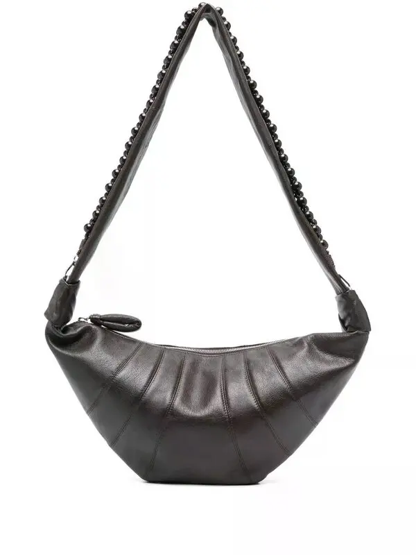 LEMAIRE Medium Pearls Croissant Shoulder Bag - Brown