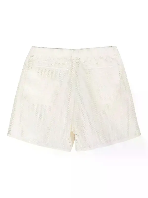 JIL SANDER Cotton Mesh Shorts - Neutrals