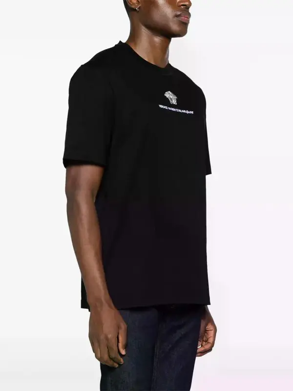 Versace Medusa Milano-embroidered T-shirt - Black