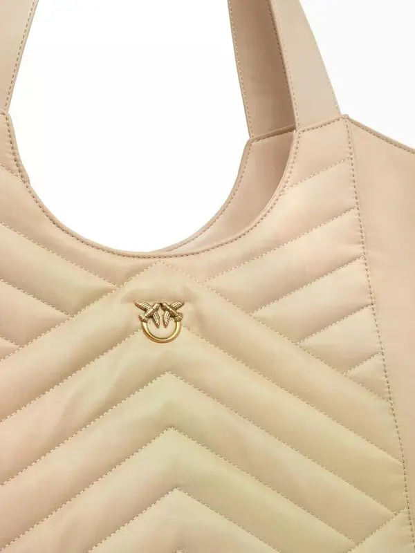 Pinko Puzzle Quilted Tote Bag - Neutrals
