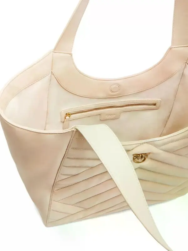 Pinko Puzzle Quilted Tote Bag - Neutrals
