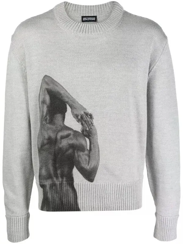 HONEY FUCKING DIJON Intarsia Knit Wool-blend Jumper - Grey