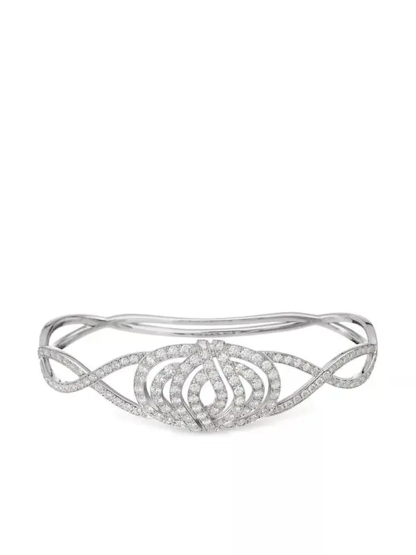 LILY GABRIELLA 18kt White Gold Diamond Infinitas Palm Bracelet - Silver