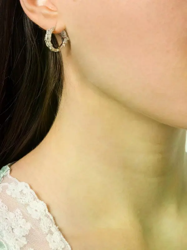 LOVENESS LEE Small Rebutia Hoop Earrings - Silver
