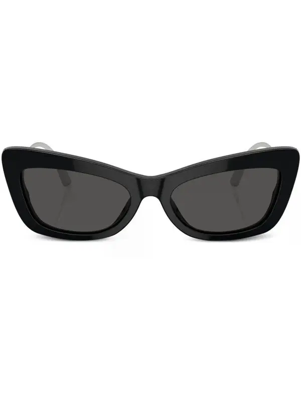 Dolce & Gabbana Crystal Embellished Cat-eye Sunglasses - Silver