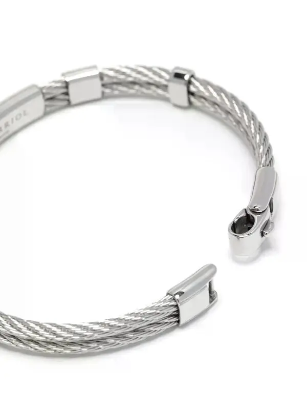 CHARRIOL Stainless Steel Engraved Logo Rope Chain Bracelet