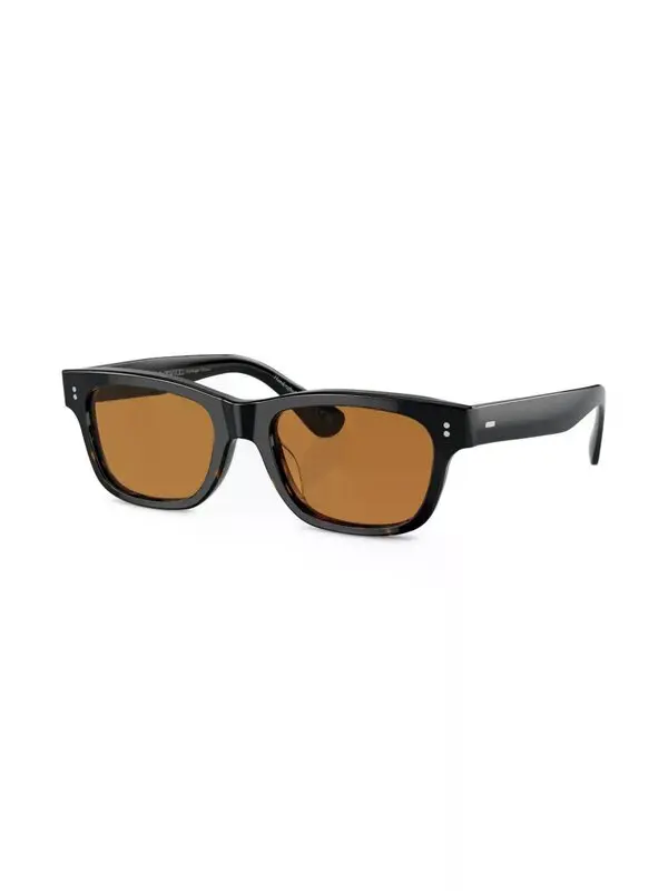 Oliver Spencer Rosson Rectangular-frame Sunglasses - Black