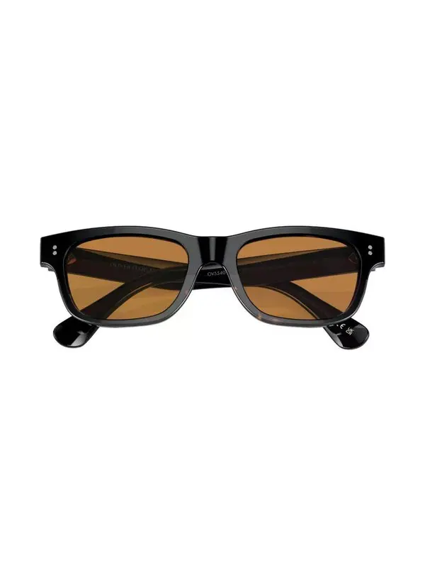 Oliver Spencer Rosson Rectangular-frame Sunglasses - Black