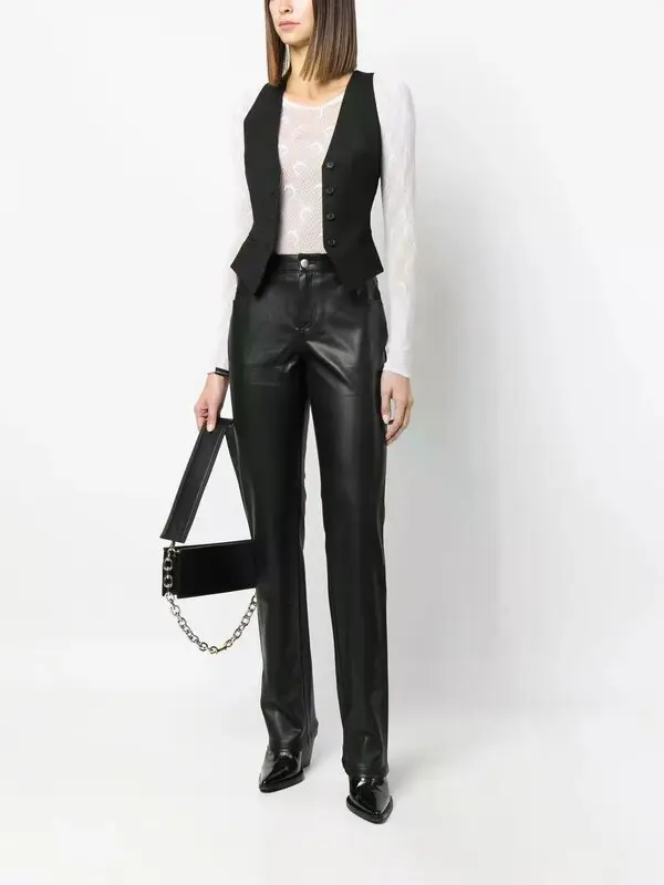 MISBHV Faux Leather Straight-leg Trousers
