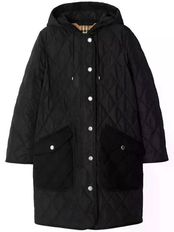 Burberry Diamond-quilted Hooded Coat