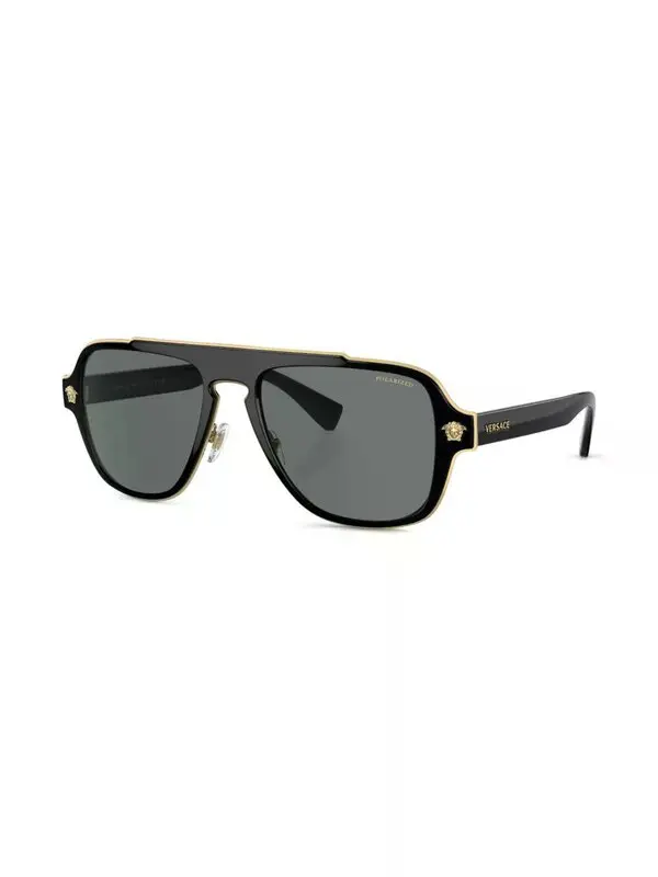 Versace Aviator Sunglasses With Gold-tone Trim